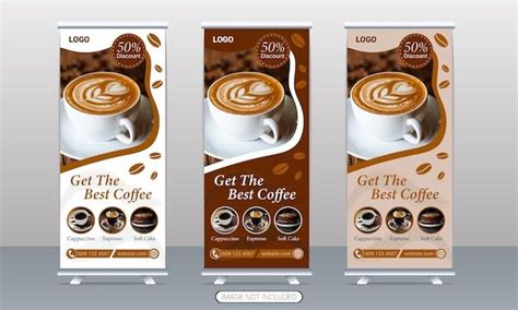 Coffee Shop Business Roll Up Standee Design
