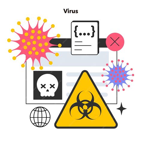 Premium Vector Virus Malicious Software Computer Malware Cyber Attack