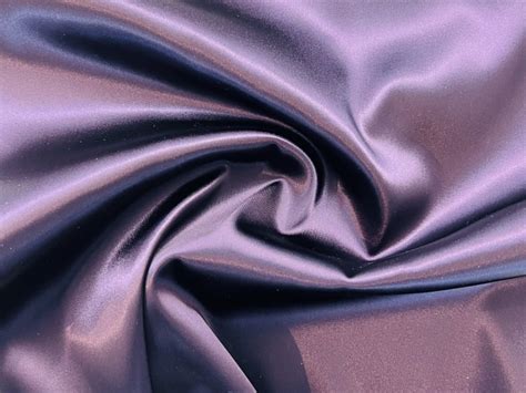Italian Acetate Stretch Satin In Eggplant Bandj Fabrics