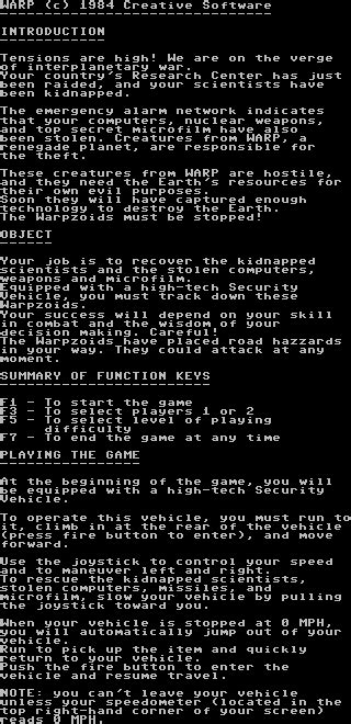 Warp C64 Documentation Docs Lemon64