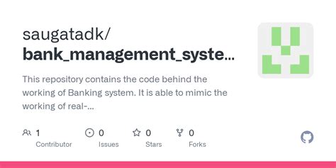 Github Saugatadk Bank Management System C This Repository Contains The Code Behind The
