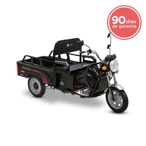Triciclo De Carga Eléctrico Kiwo Color Negro Kiwomotos
