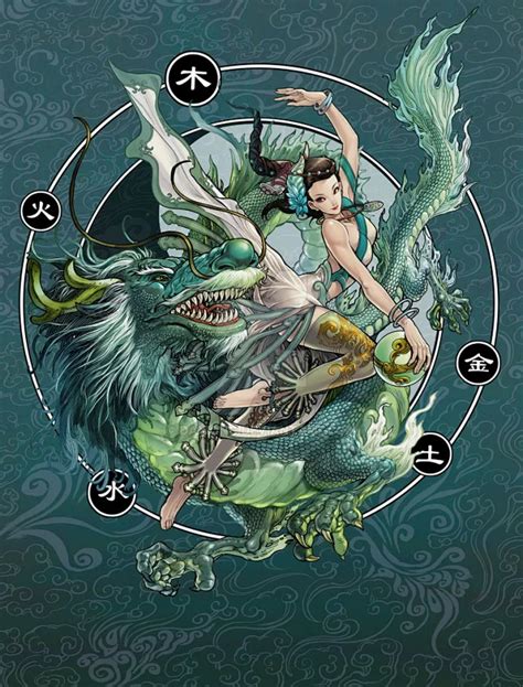 Daxiong 四大神兽（青龙） 花瓣网