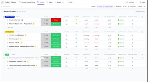 Project Tracker Template By ClickUp