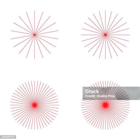 수렴하는 방사 선 버스트 아이콘 기하학적 태양 광선 요소 태양 모양 벡터 그림 집합 개념에 대한 스톡 벡터 아트 및 기타 이미지 개념 곧은 기하 Istock