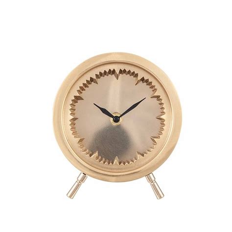 Antique Brass Cog Design Table Clock Table Clock Clock Antique Brass