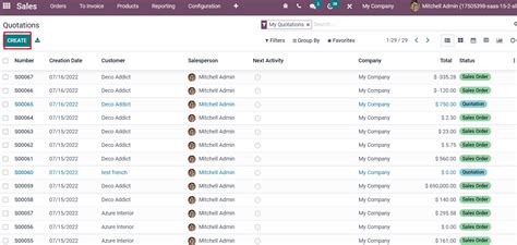 Generate Customer Invoice From A Sales Order With The Odoo 15 Sales Module
