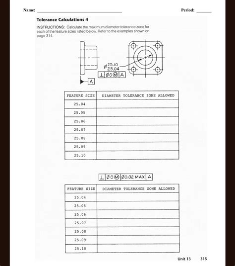 Tolerance Calculations 4 Instructions Calculate The