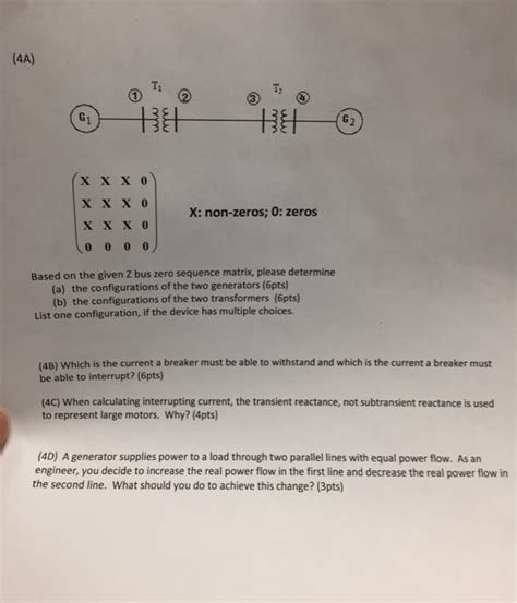 Solved 4a T G1 X Non Zeros 0 Zeros 乀0 0 0 0 Based On