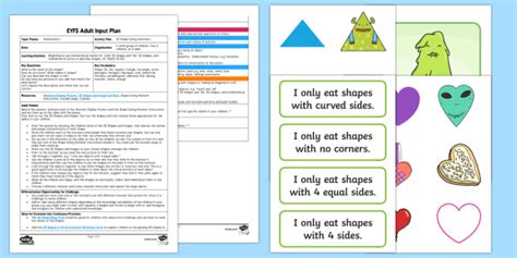 Eyfs 2d Shape Eating Monsters Adult Input Plan And Resource Pack