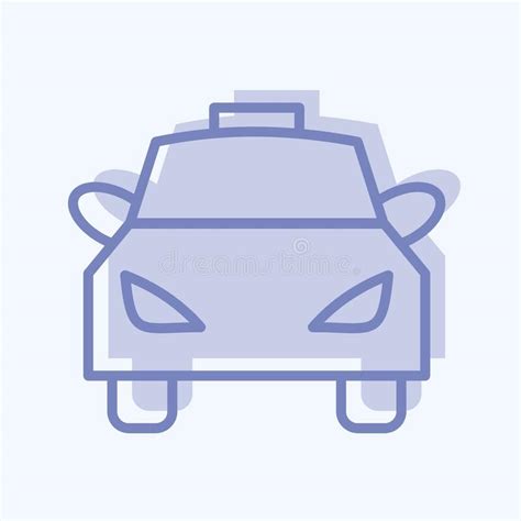 Icon Taxi Suitable For Automotive Symbol Two Tone Style Simple