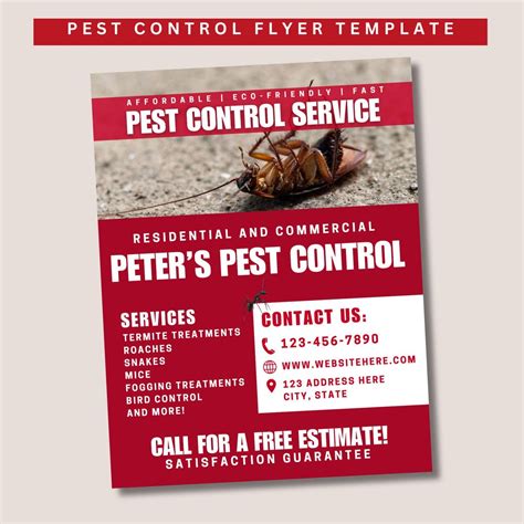 Pest Control Flyer Template Exterminator Flyer Pest Control