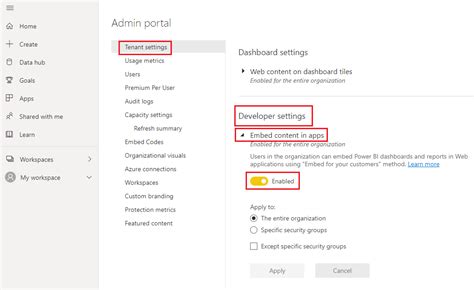 Embed Power Bi Content In An Embedded Analytics Application With