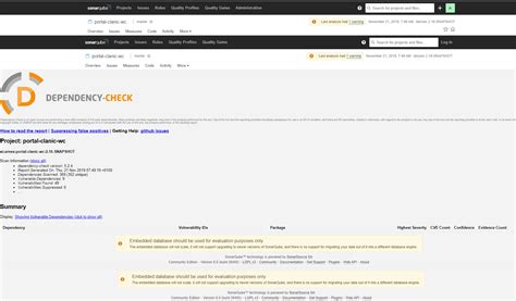 Html Report Break Sonar UI Issue Dependency Check Dependency Check Sonar Plugin GitHub