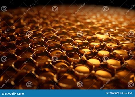 Beehive Honeycomb Orange Background Generative Ai Stock Illustration