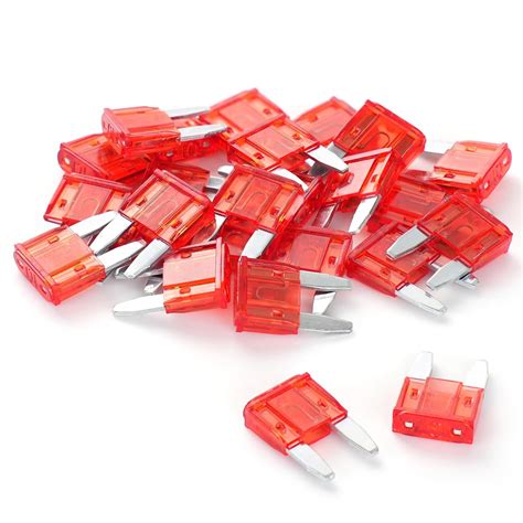 25pcs 10 Amp Mini Car Fuses 10a Automotive Fuses