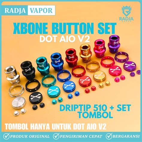 Jual Xbone Button Set Dot Aio V2 X Bone Paket Driptip Dan Tombol Untuk
