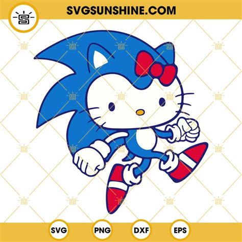 Hello Kitty Sonic The Hedgehog Svg