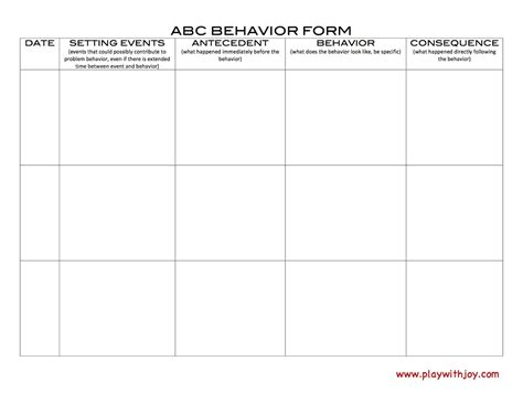 Printable Abc Data Sheet