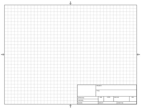 Drafting Template With Sketch Grid Pdf File Instant Download Printable 8 5 X 11 Design Dwg