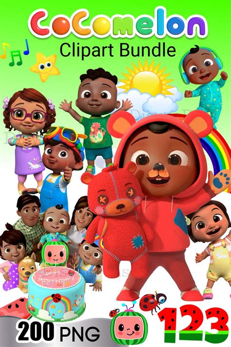 9 Cocomelon Clipart Ideas Clip Art Birthday Party Invitations Png