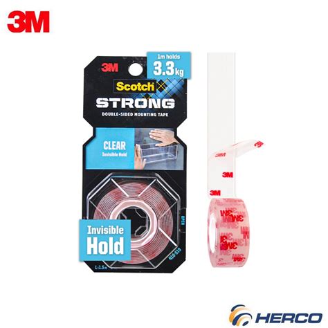 3m Scotch Double Sided Clear Mounting Tape 19mm X 15meter Shopee