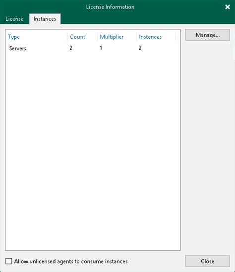 Managing Instance Consumption By Veeam Agents Veeam Agent For Ibm Aix