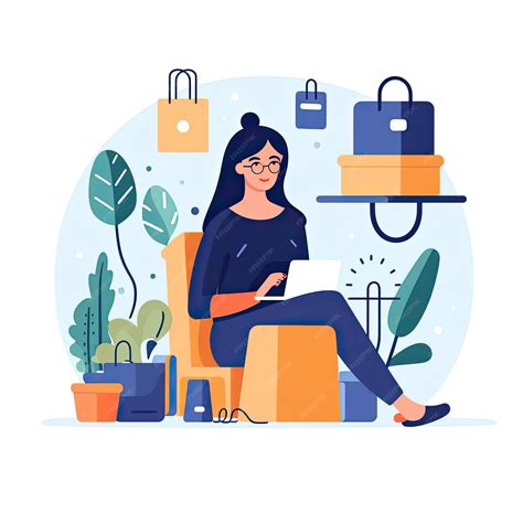 Premium Ai Image Ecommerce Campaign Concept Flat Vector Illustration