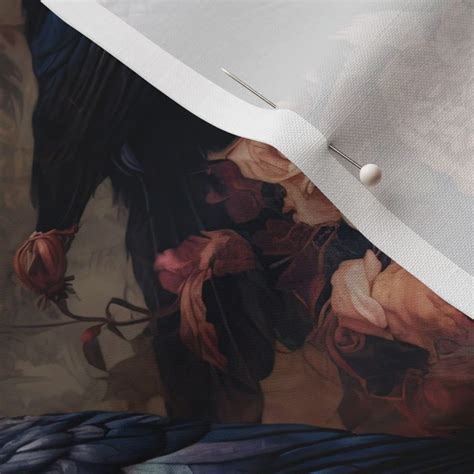 Raven Gothic Rococo Fabric Spoonflower