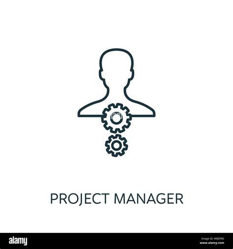 Project Manager Outline Icon Thin Line Concept Element From Risk