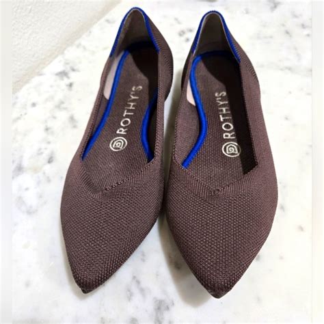 Rothys Shoes Nwot Rothys The Point Flat Shoe Mink Brown Co 75