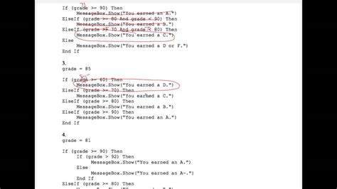 Vb Tracing If Statements Worksheet 6 Youtube
