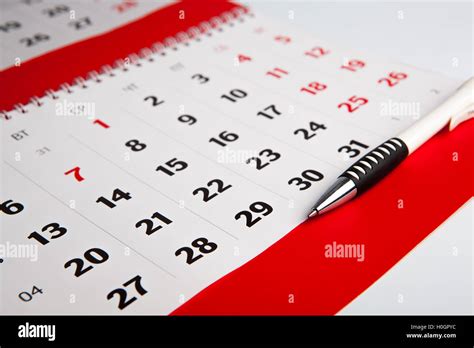 Calendar Of The Year Stock Photo Alamy
