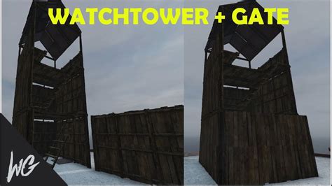 DAYZ How To Build A Watchtower Gate YouTube