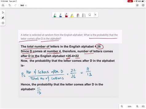SOLVED: A letter is chosen at random from the english alphabet. What is the probability that it ...