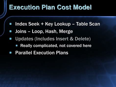 Ppt Query Optimizer Execution Plan Cost Model Powerpoint Presentation