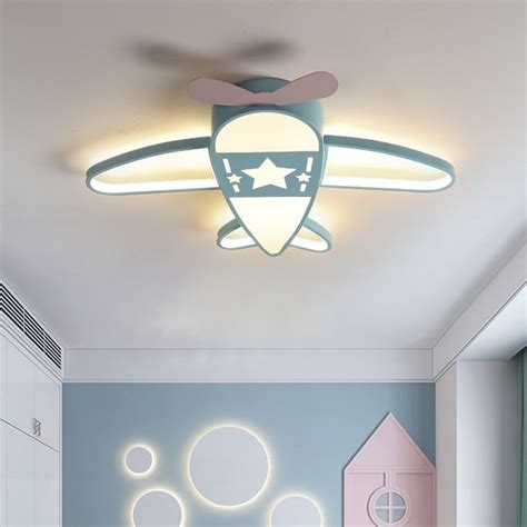 Acrylic Plane Ceiling Light With Simple Pinkblue Led And Multiple
