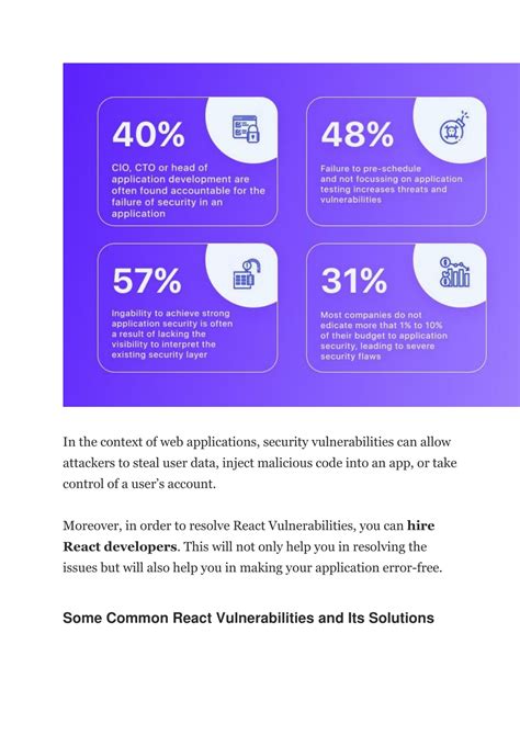 ppt react security vulnerabilities powerpoint presentation free