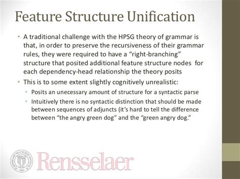 feature structure unification syntactic parser 2 0