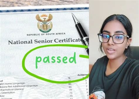 woman shows how to check matric results