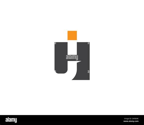 Initial Letter H J I Negative Space Anagram Logo Stock Vector Image