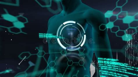 The Video Depicts A Digital Representation Of Data Processing And Human