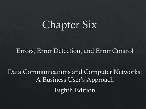 solution errors error detection and error control in networking