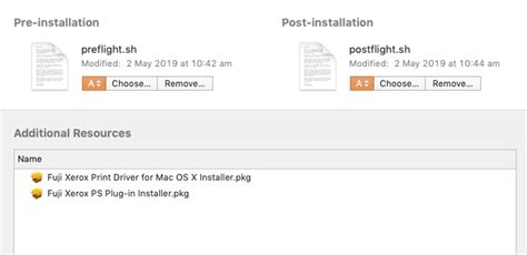 macos automatically install and configure printers using pkg package