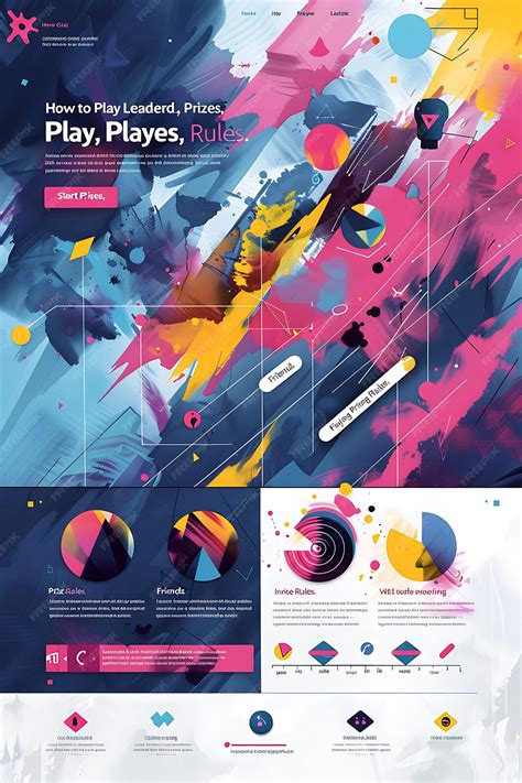 playful layout web with floating elements effect fun website america