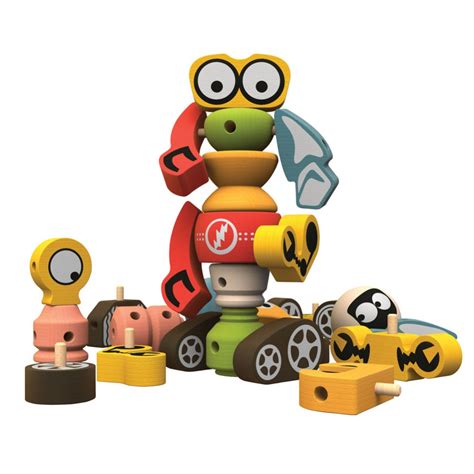 Tinker Totter Robots Playset And Game 28 Piece Set