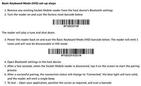 Socket Mobile Barcode Scan Sheet