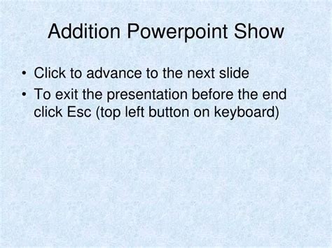 Ppt Addition Powerpoint Show Powerpoint Presentation Free Download Id4854705