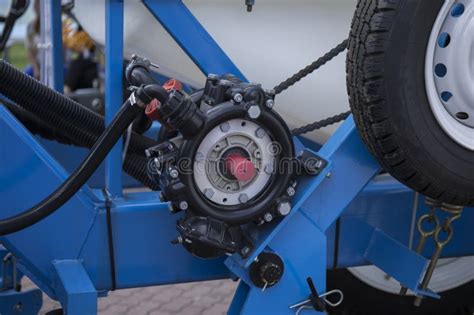 Element Of Engine System Of New Modern Agricultural Tractor Or Combine