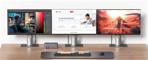 av access introduces idock d23 8k triple monitor kvm switch for gaming